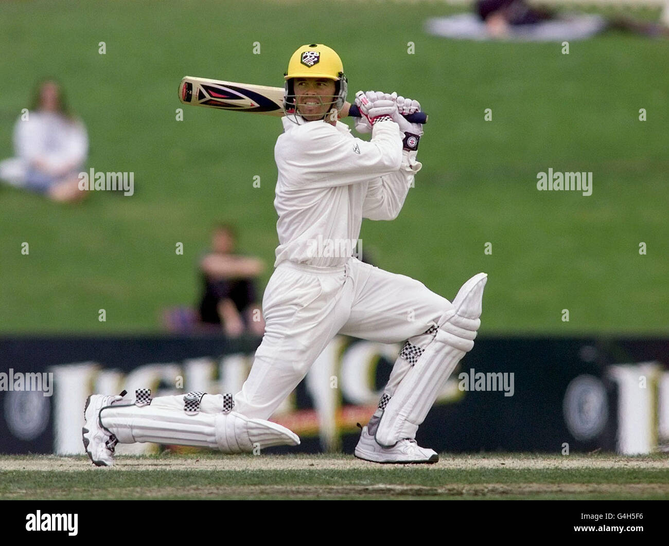 Blewett batting for Australian XI. Australian Greg Blewett scores runs ...