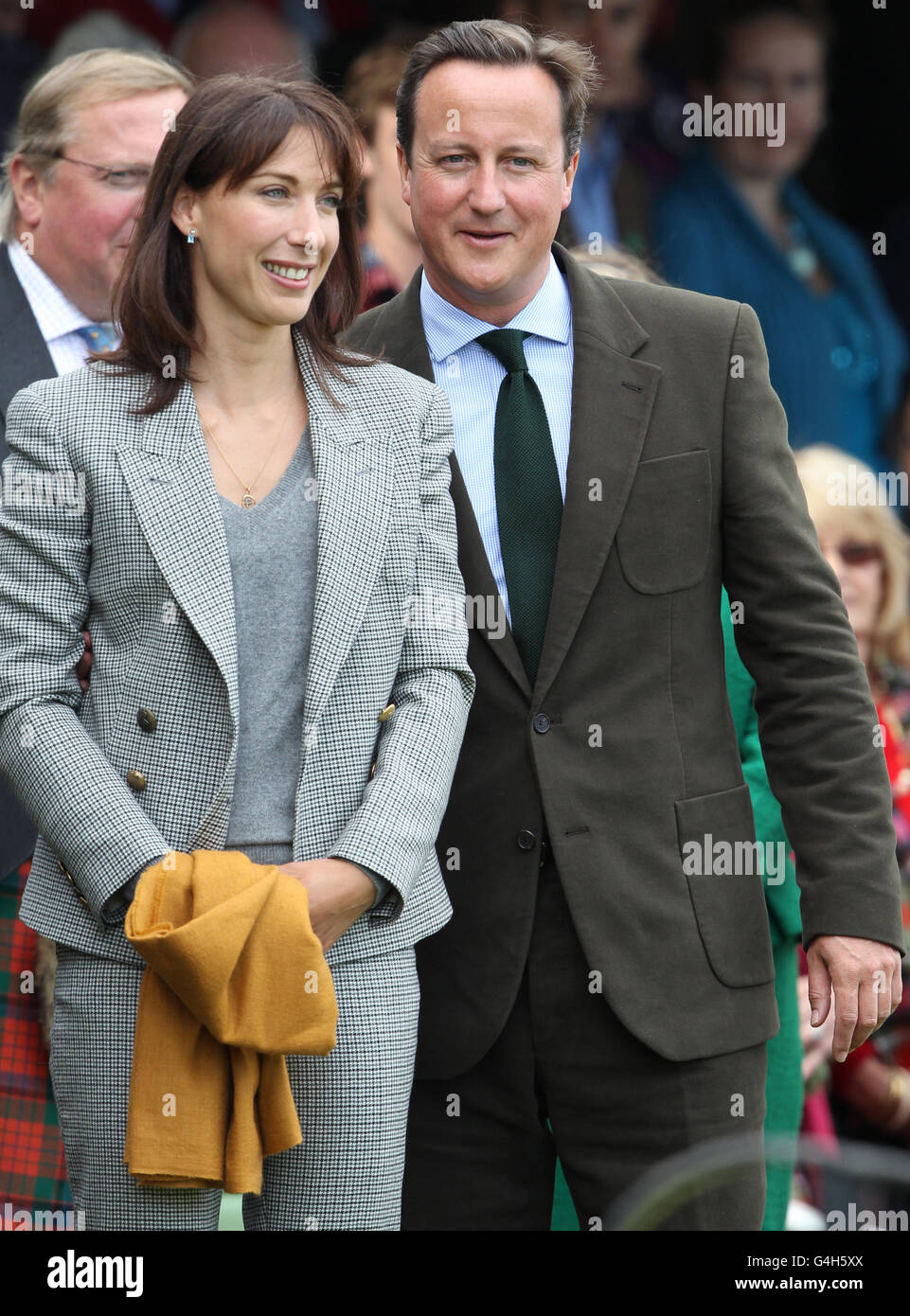 Prime Minister David Cameron and his wife Samantha attend the Braemar ...