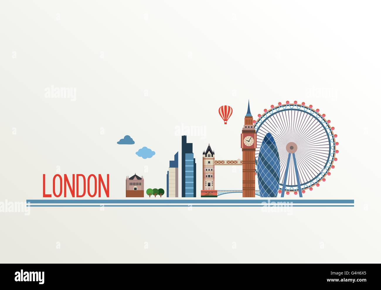 London horizon view Stock Vector Images - Alamy