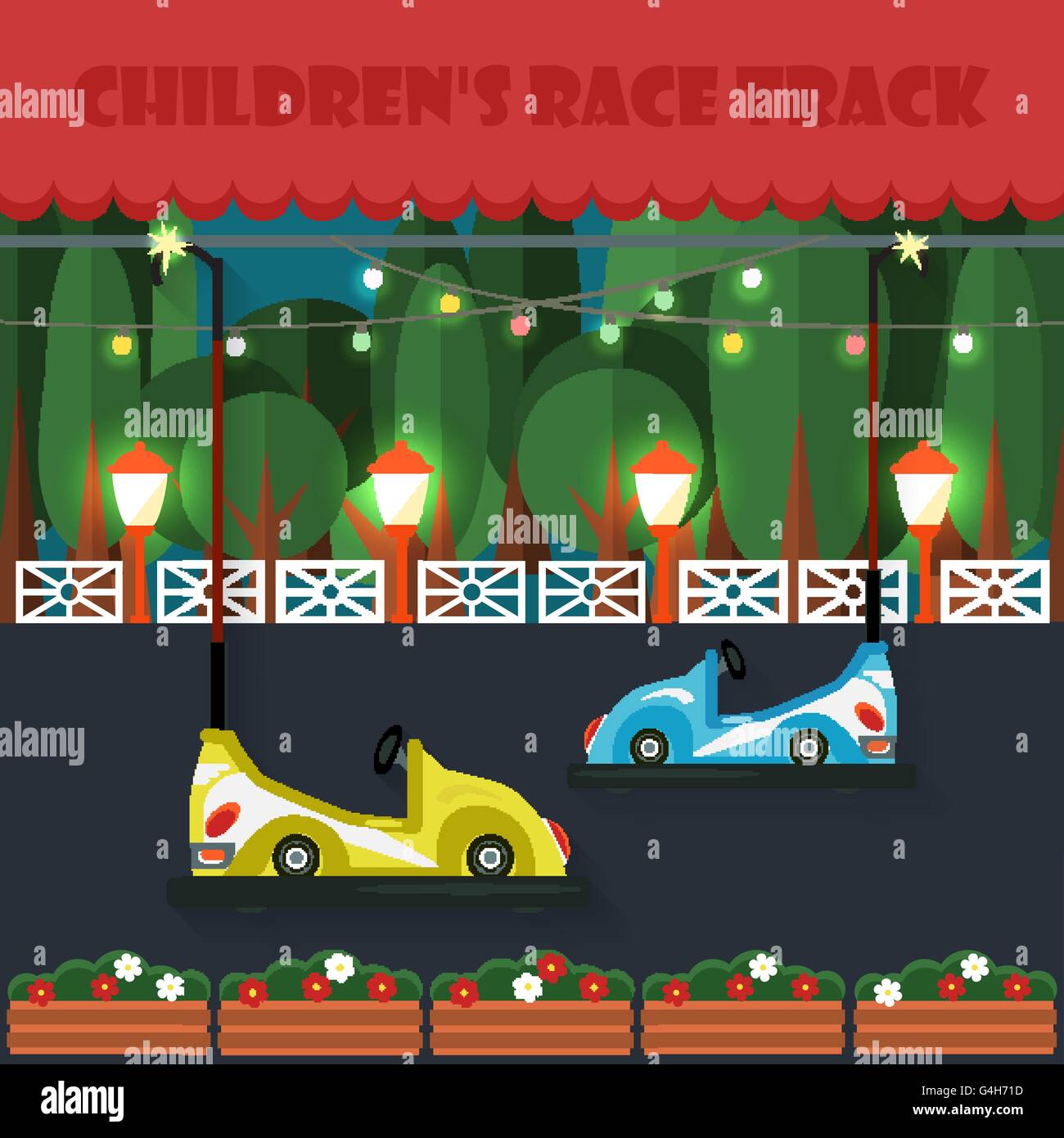 Toy car race track Stock Vector Images - Alamy