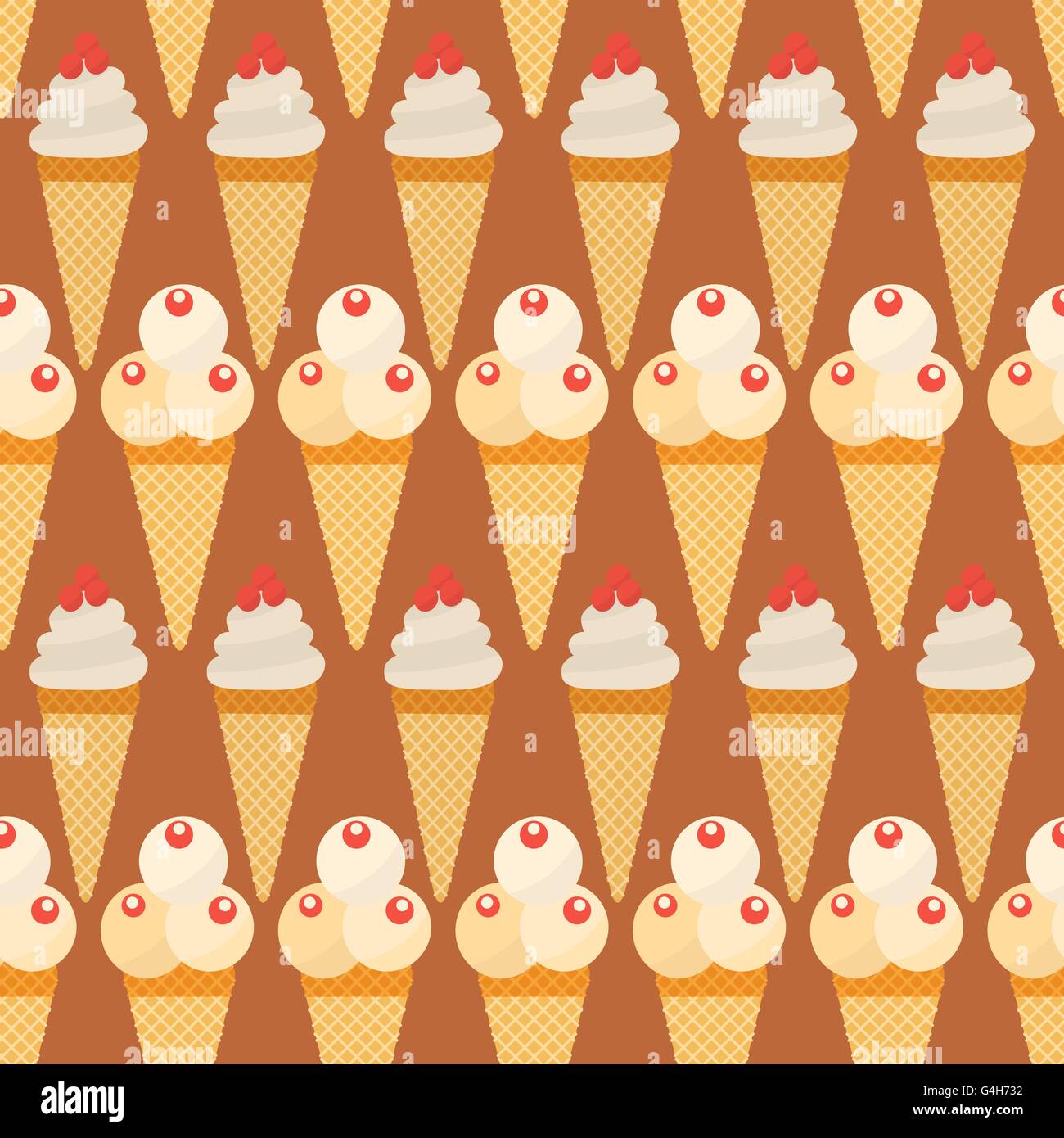 Seamless ice-cream background . Abstract brown pattern Stock Vector ...