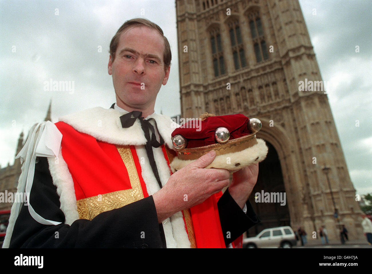 Carpetbagger Michael Hardern dressed in a baron's parliamentary robes ...