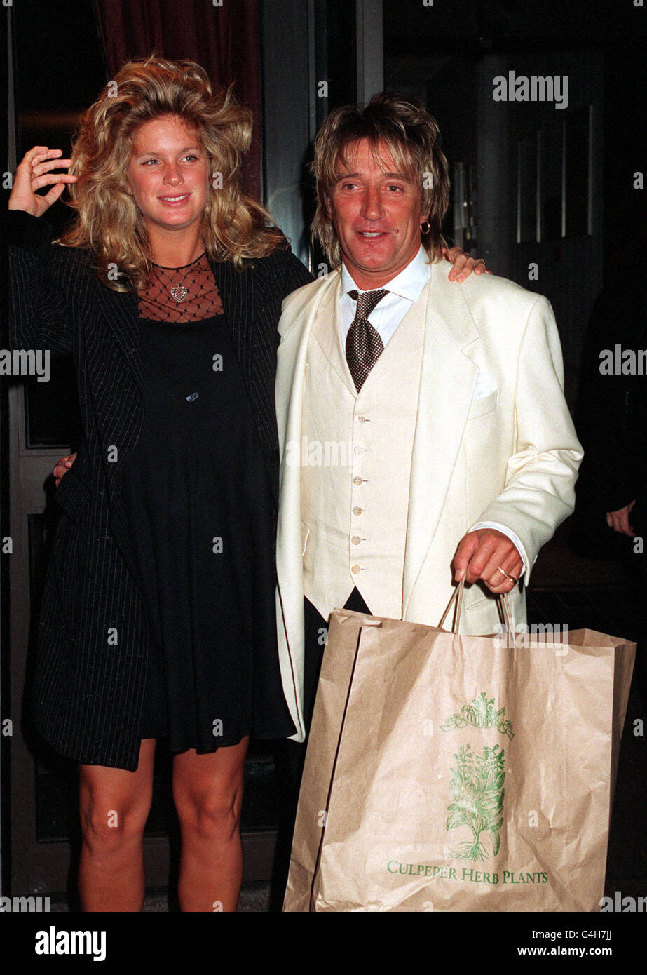 SINGER ROD STEWART LEAVES THE PORTLAND HOSPITAL WITH HIS WIFE RACHEL ...