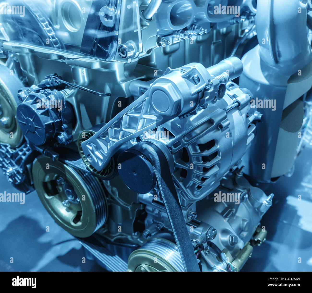 car engine section Stock Photo - Alamy