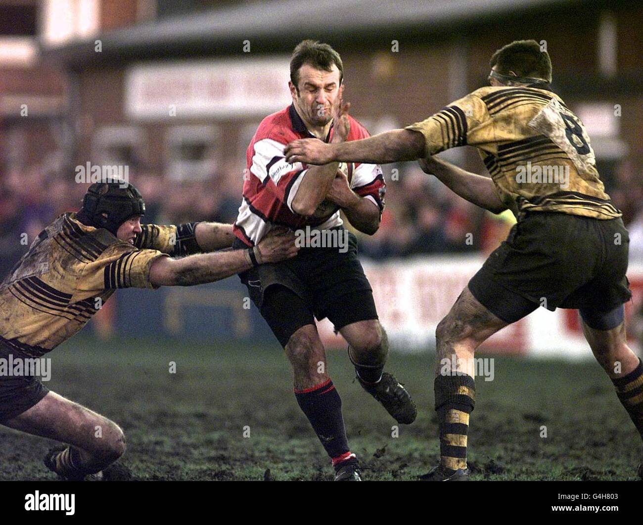Gloucester's French international Philippe Saint-Andre looks for the ...