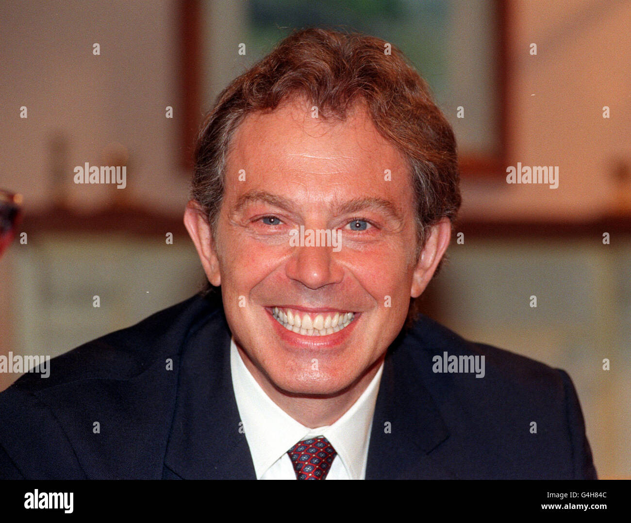 Prime minister tony blair on the bbc1 programme breakfast with frost ...