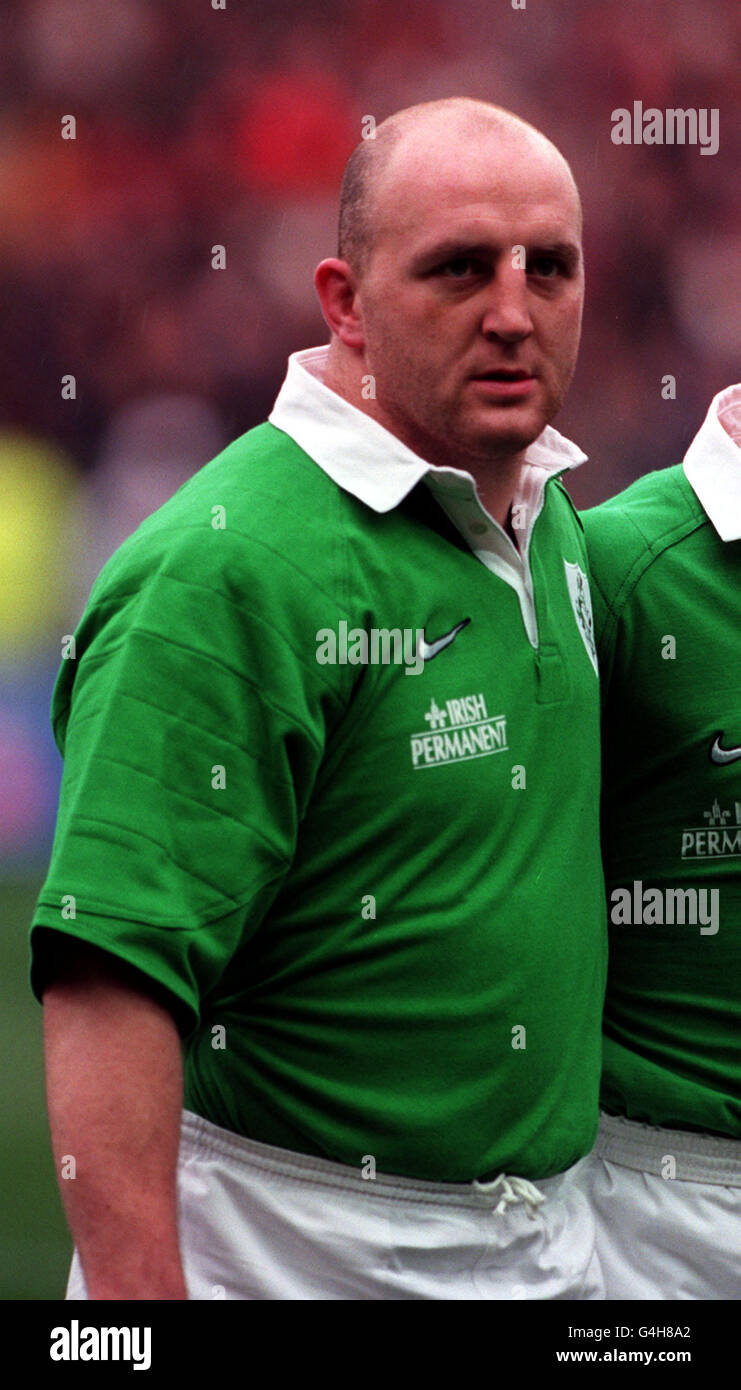 Keith wood member irish five nations rugby union team hi-res stock ...