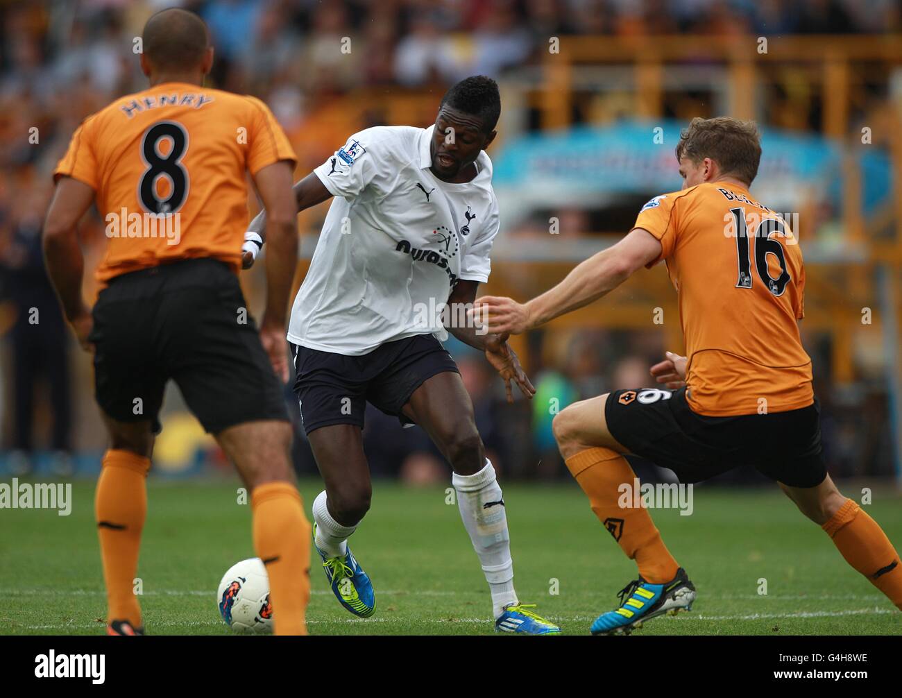Wolverhampton Wanderers' Karl Henry (left) and Christophe Berra (right ...