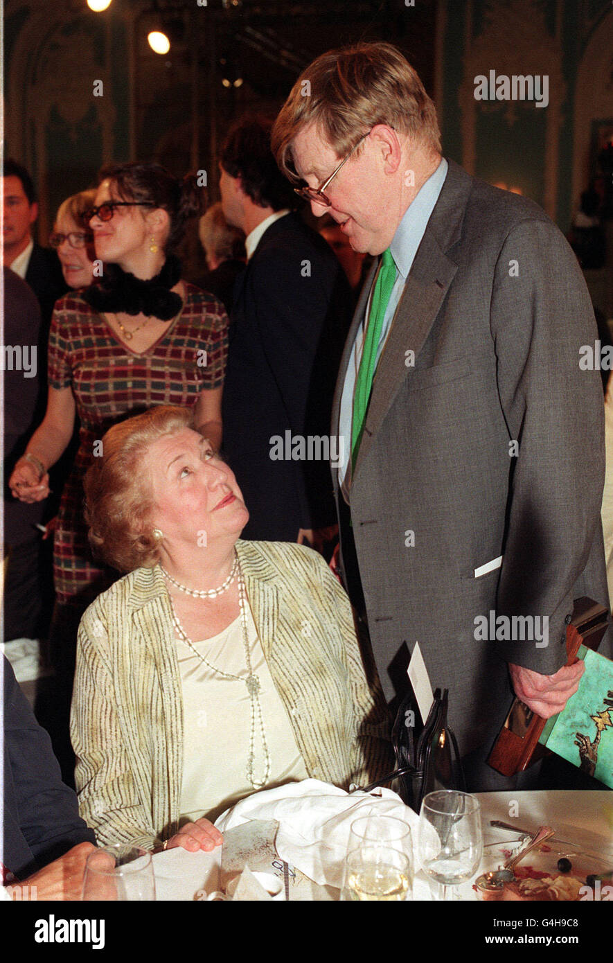 Playwright Alan Bennett and actress Patricia Routledge attending the ...