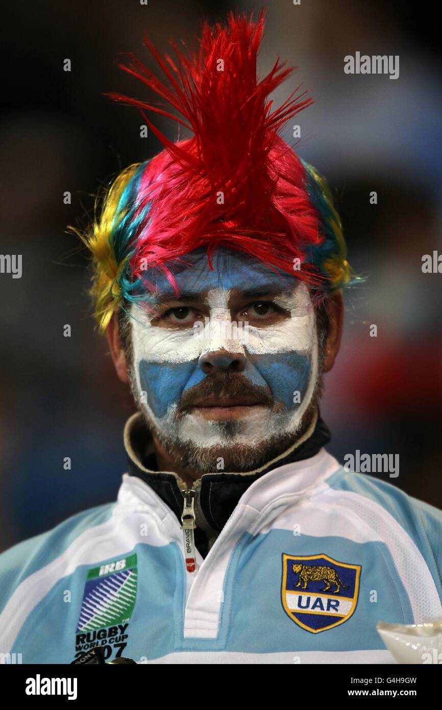 Rugby fan face paint hi-res stock photography and images - Alamy