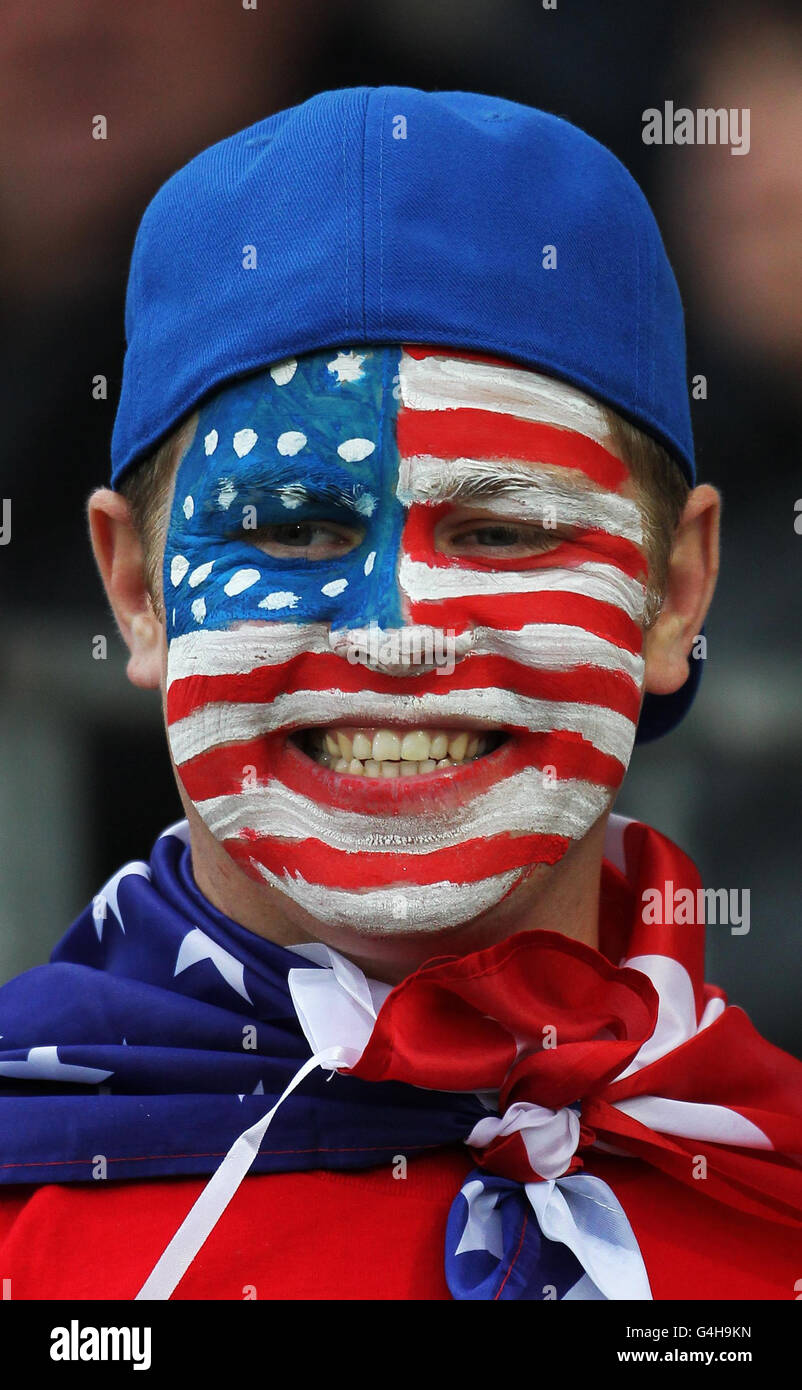 United States fans during the IRB Rugby World Cup match at Stadium ...