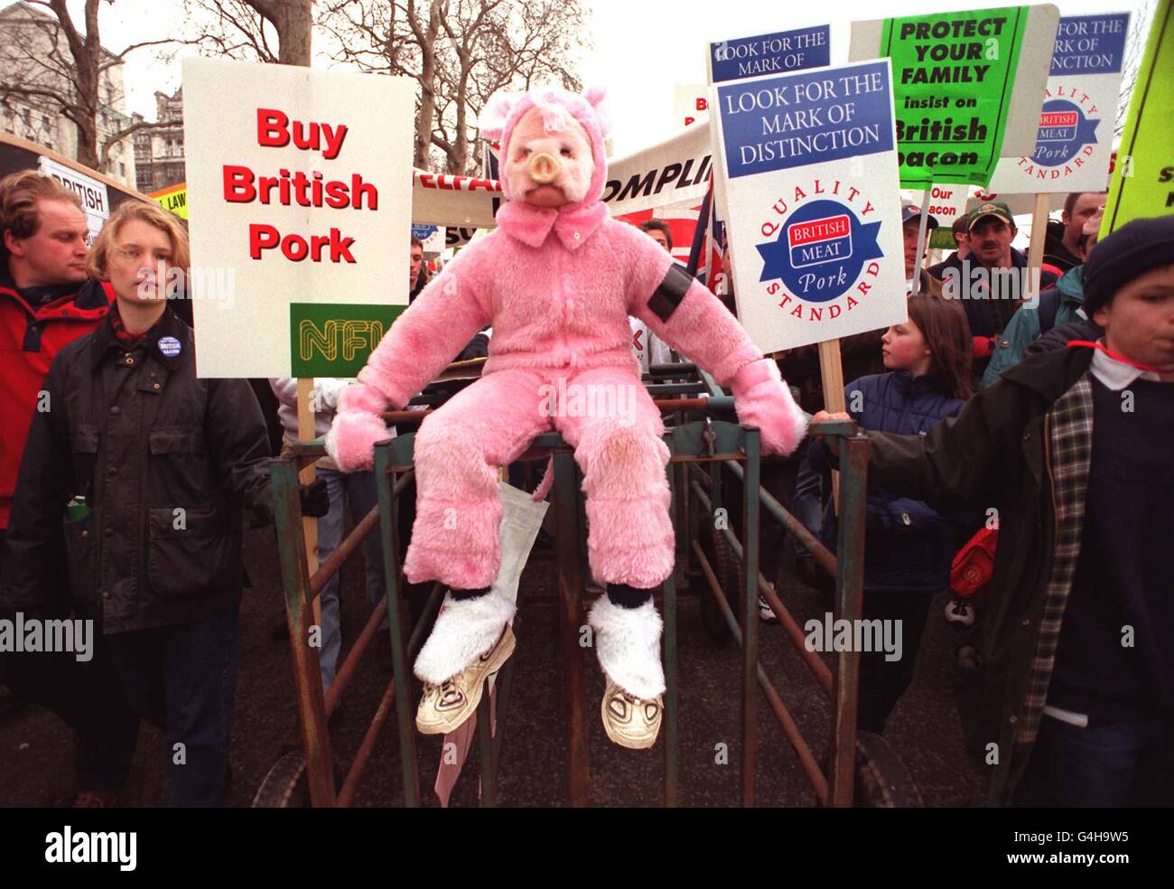 Farmers/Pig protest London Stock Photo - Alamy