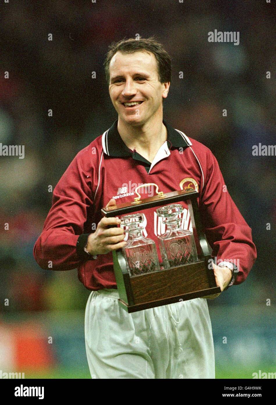 Stenhousemuir player Graeme Armstrong made his 1000th professional appearance playing his last ...