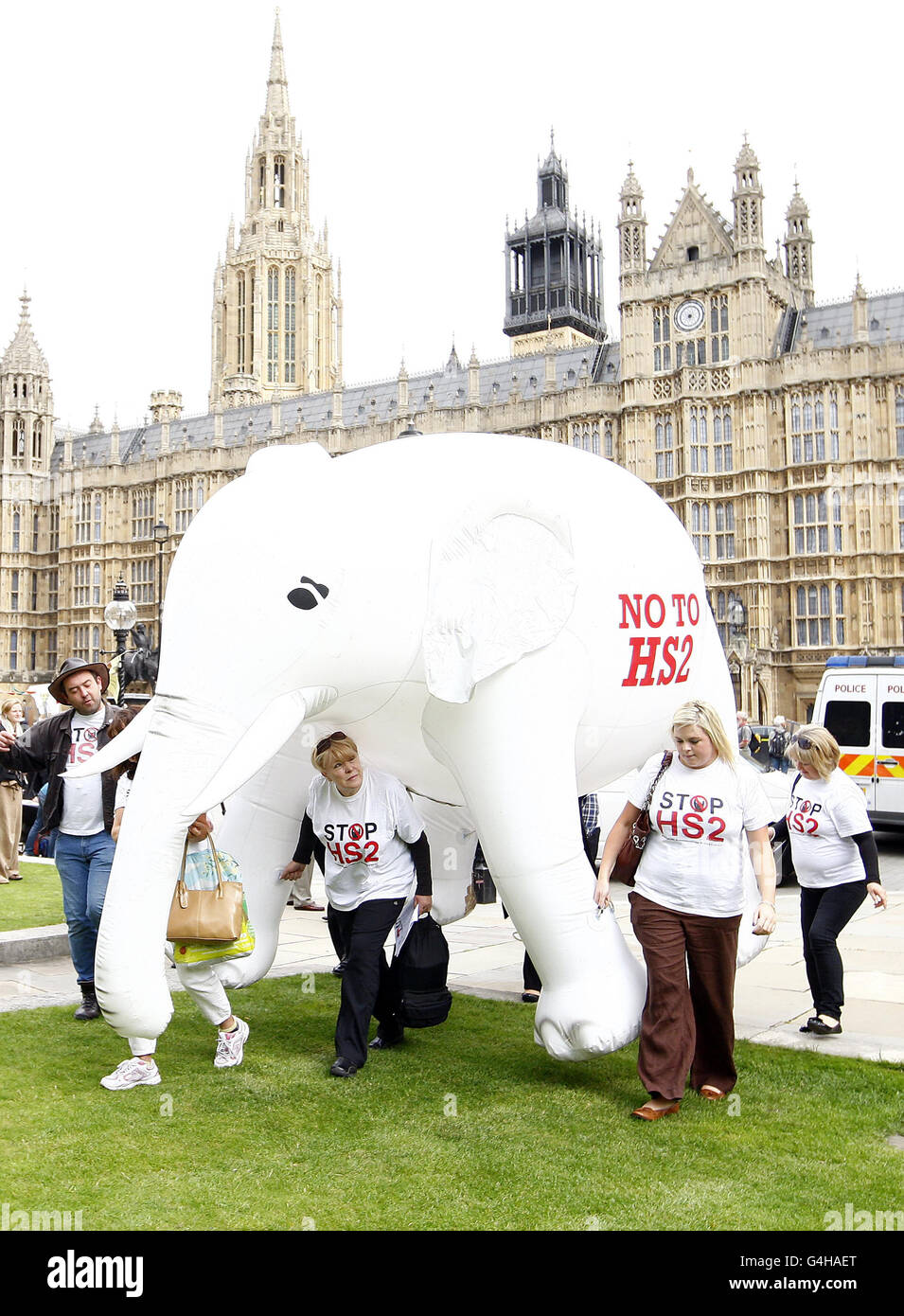Stop HS2 protest Stock Photo - Alamy