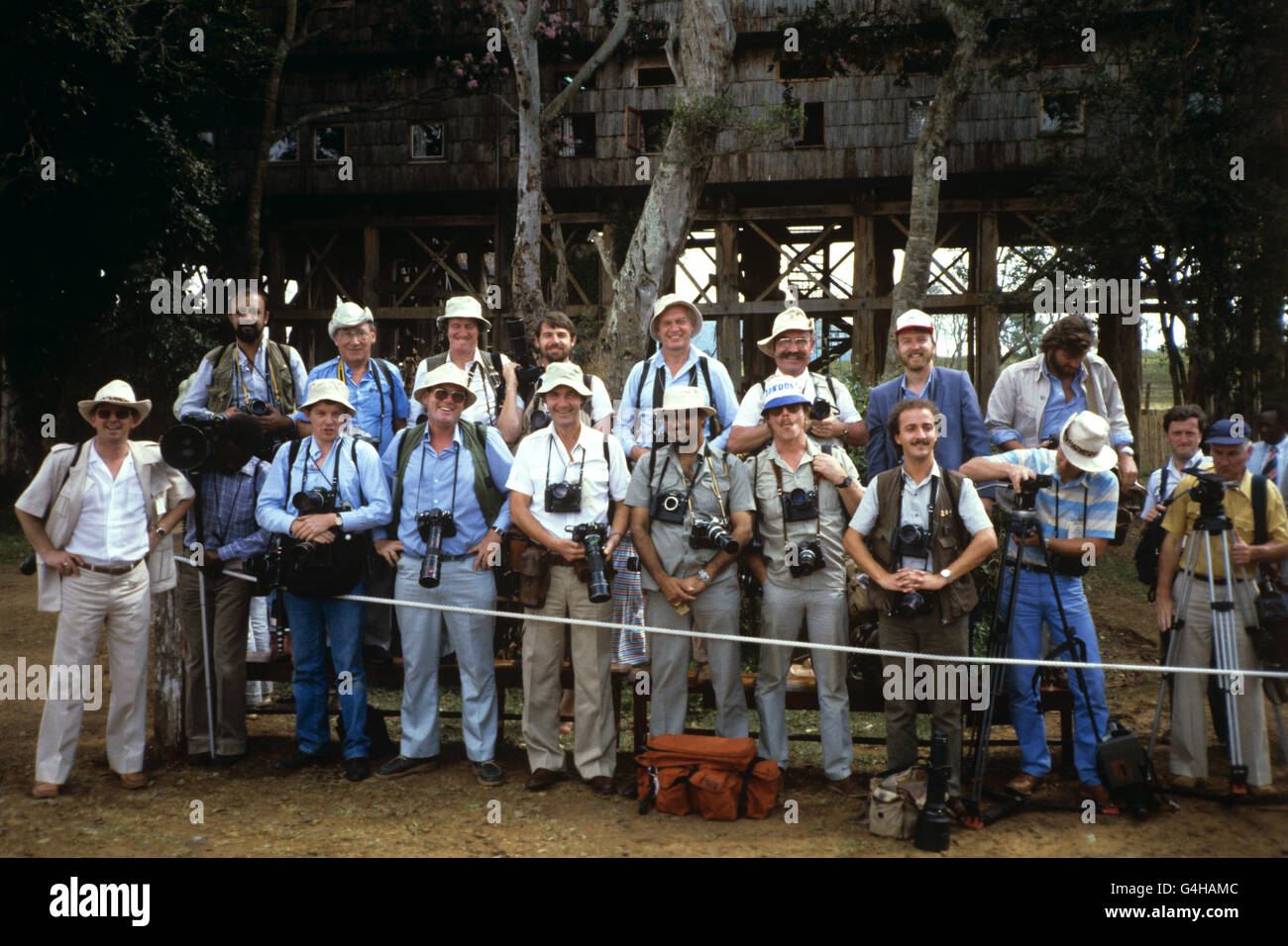 Royal photographers at Treetops Hotel, Aberdare National Park, Kenya ...