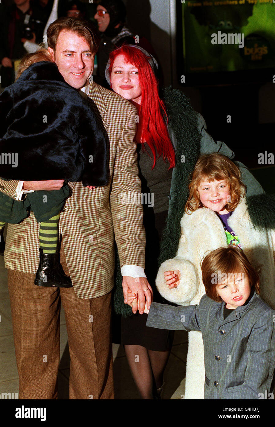 His wife jane and their children back to camera hi-res stock ...