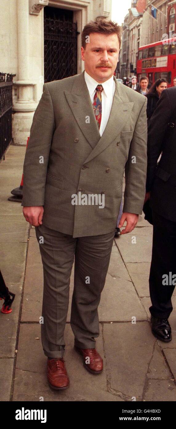 Sergeant Trevor Walker arrives at the High Court in London. The 32-year ...