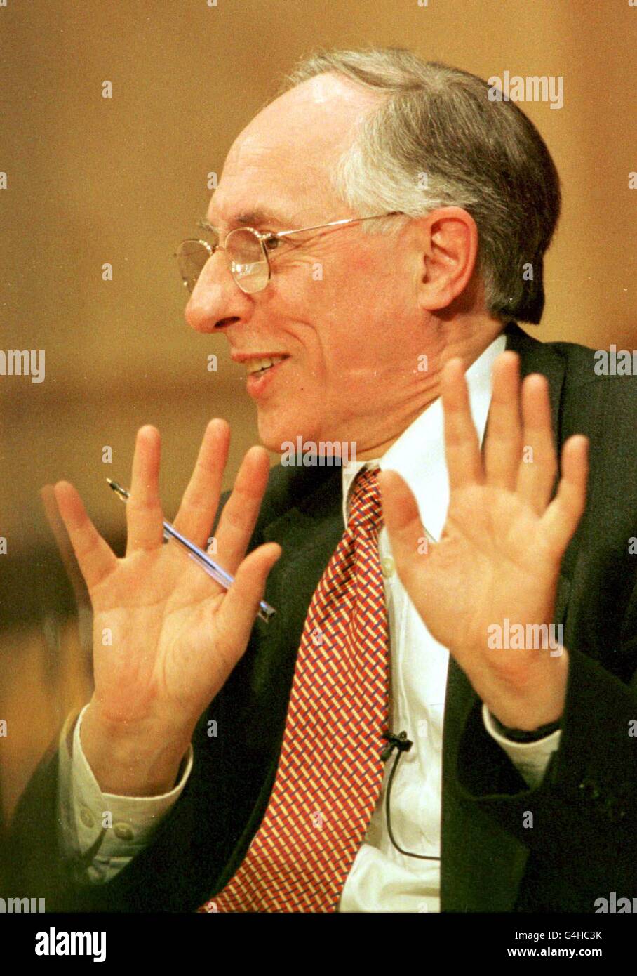 Scottish Secretary Donald Dewar during a question and answer forum with ...