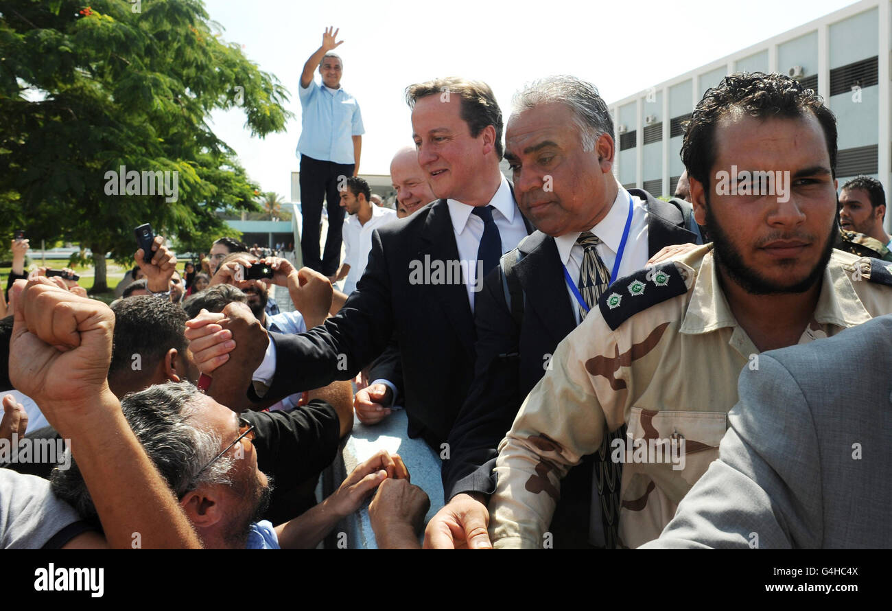 Cameron visits Libya Stock Photo - Alamy