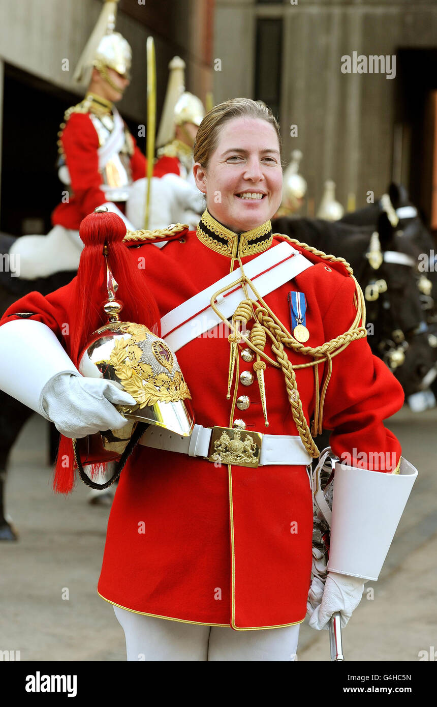 First female Bandmaster in the Household Division Stock Photo - Alamy
