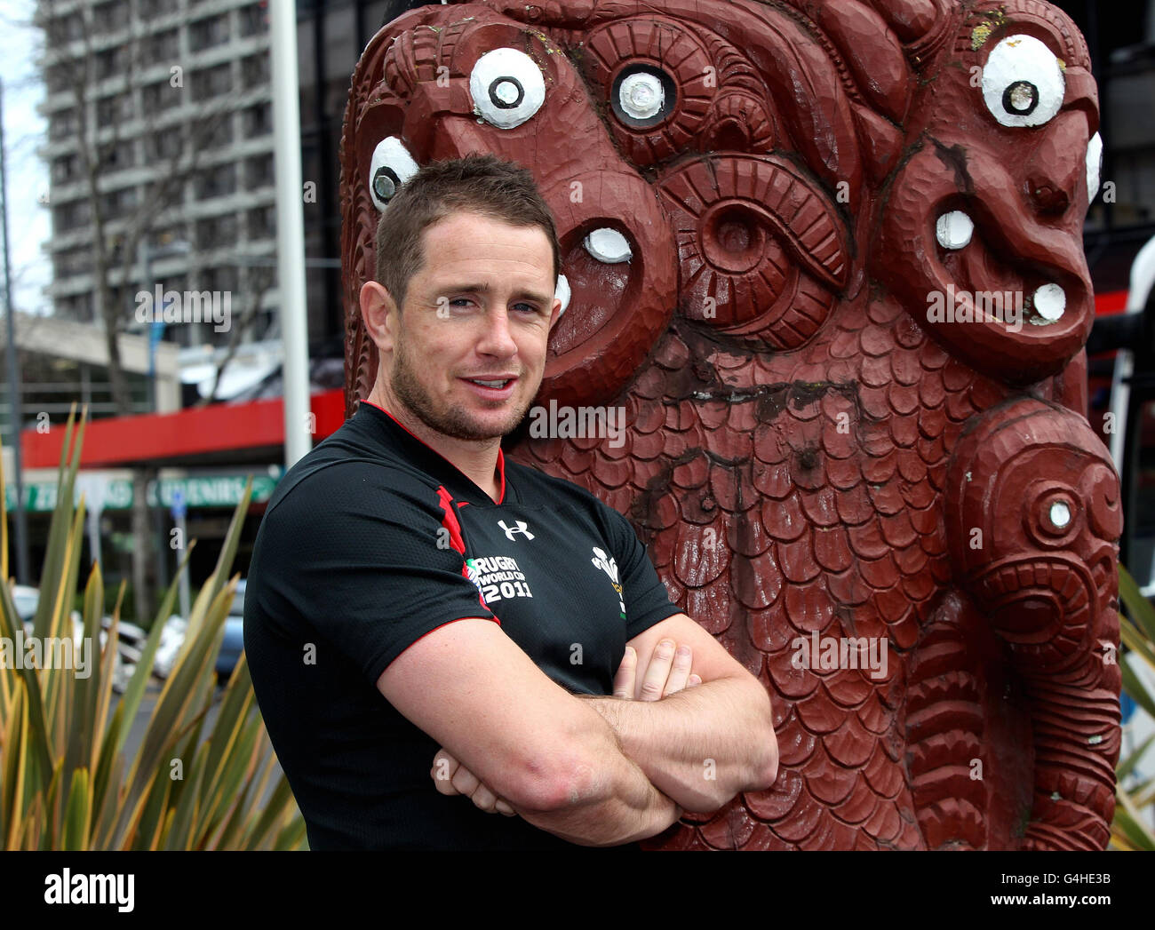 Shane Williams poses for a picture during Wales press conference at the ...