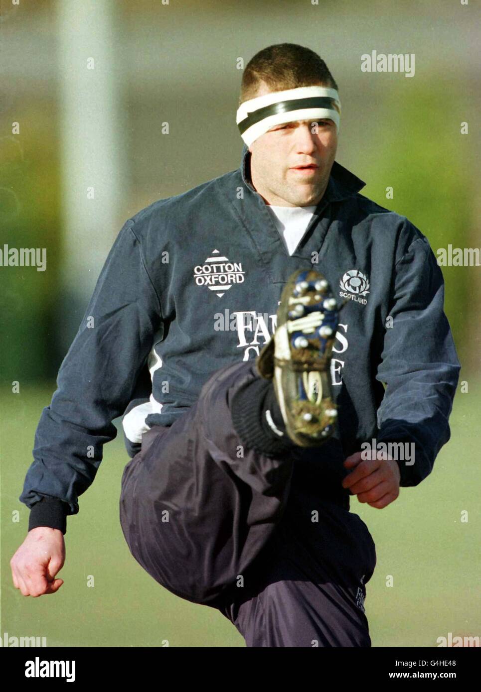 Scotland's Stuart Grimes in training with the Scottish rugby squad at ...