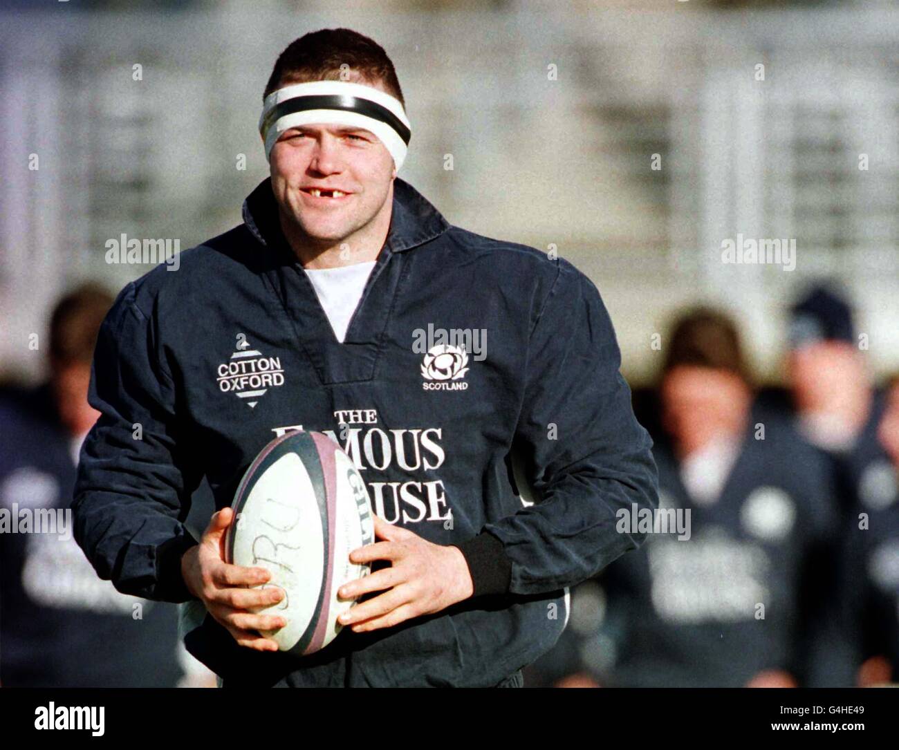 Scotland's Eric Peters in training with the Scottish rugby squad at ...