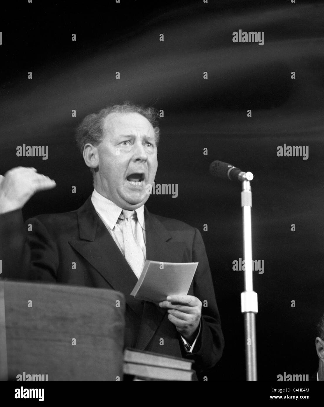 Received a tumultuous welcome from the delegates hi-res stock ...