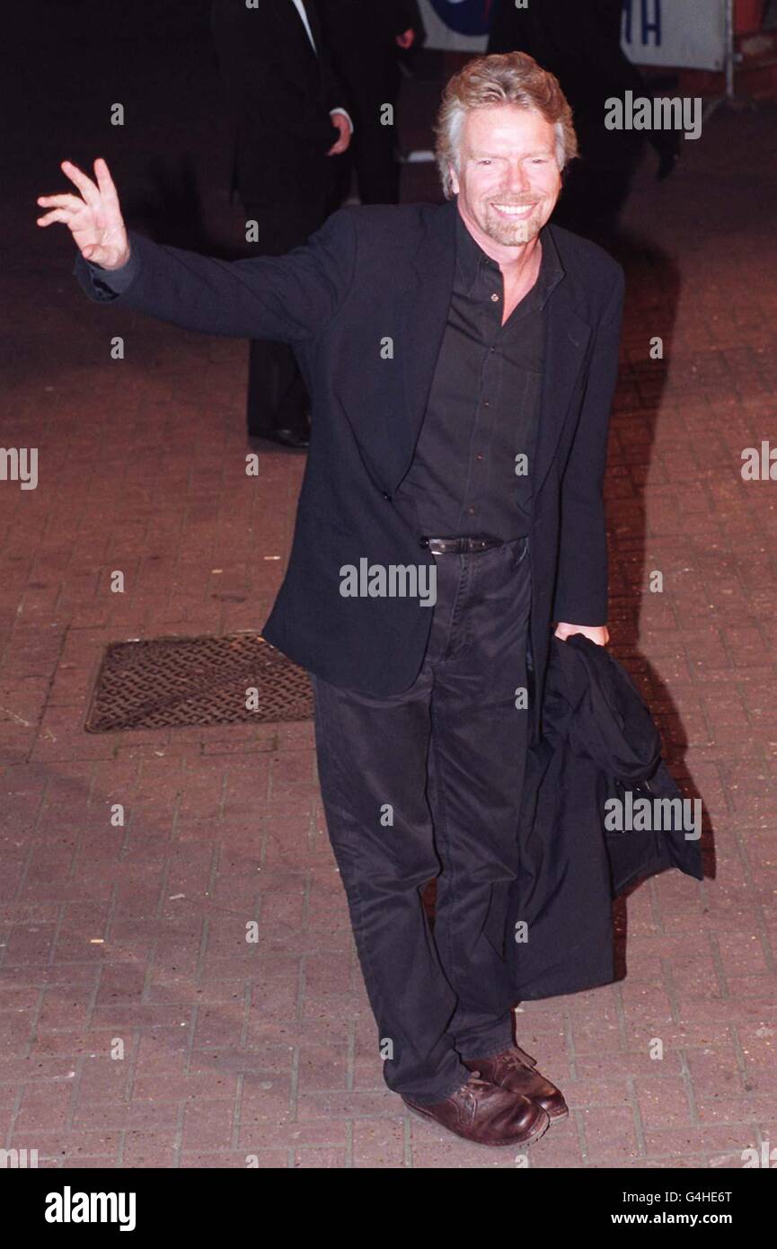 F L Full Length Portrait Black Waving Celebrity Brits Richard Branson