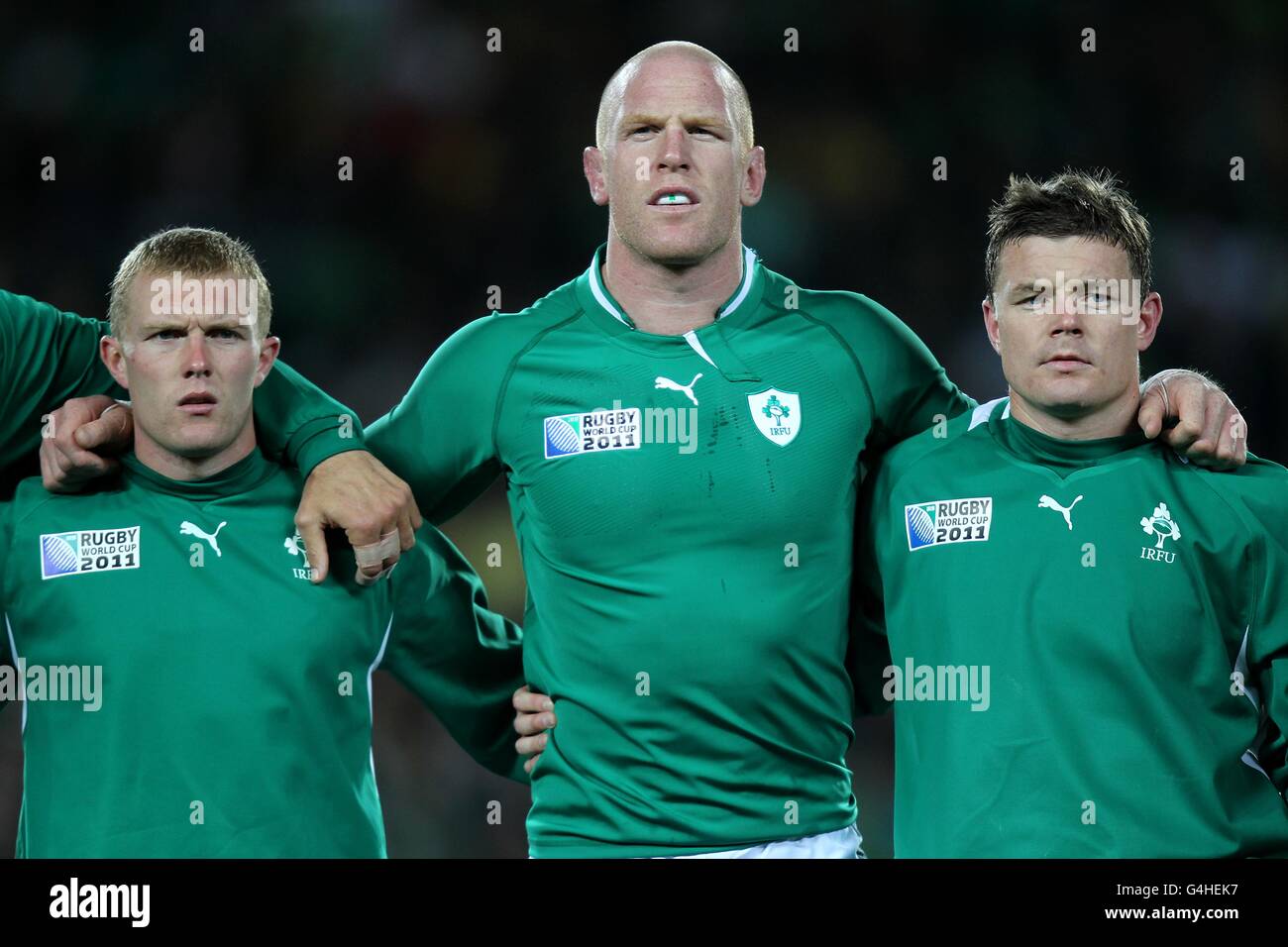 (left to right) Ireland's Keith Earls, Paul O'Connell and Brian O ...