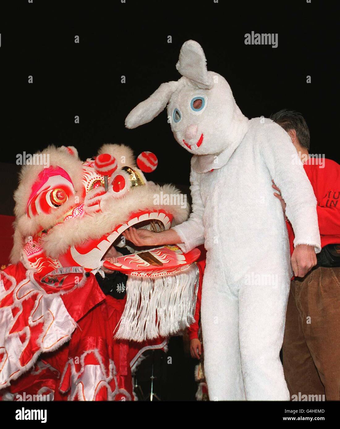 Virgin boss Richard Branson dressed as a rabbit to celebrate the start ...
