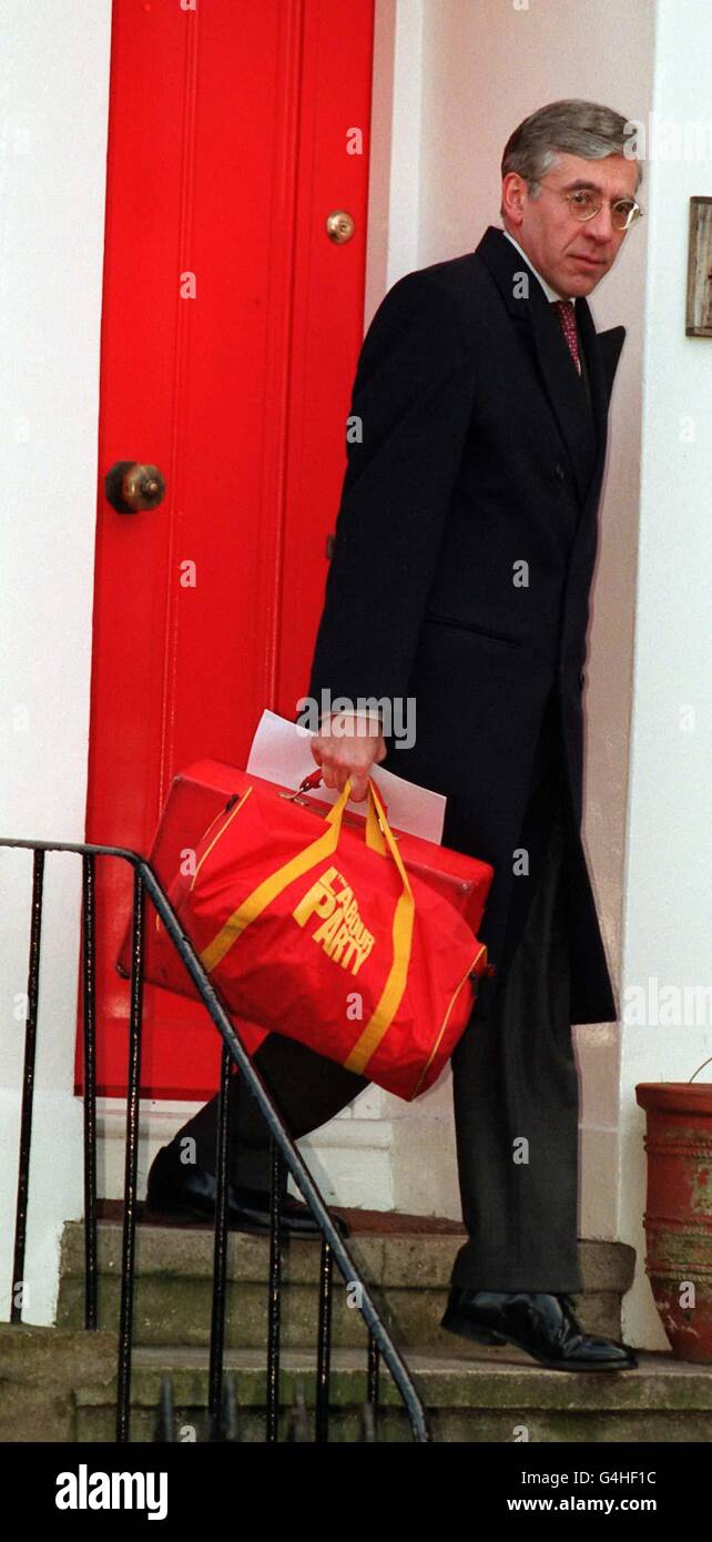 Home Secretary Jack Straw leaves his London home as the furore of the ...