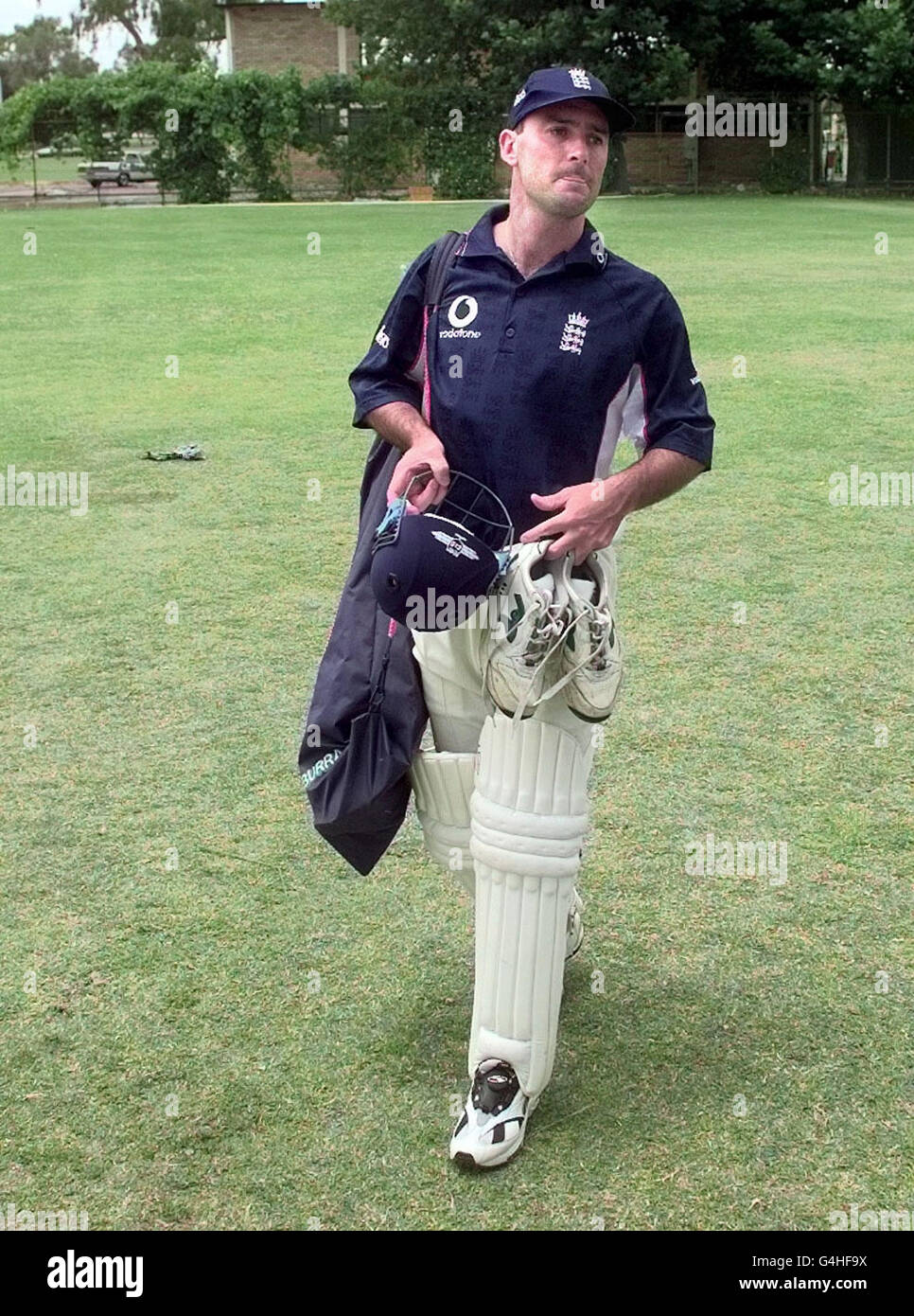 England cricketer Graham Thorpe packs up after taking in some net ...