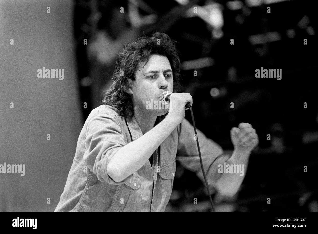 Live Aid Concert - Wembley Stadium. LIVE AID ORGANISER BOB GELDOF ...