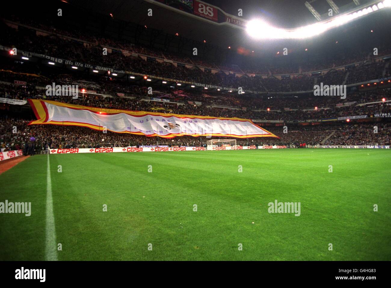Huge flag in bernabeu stadium hi-res stock photography and images - Alamy
