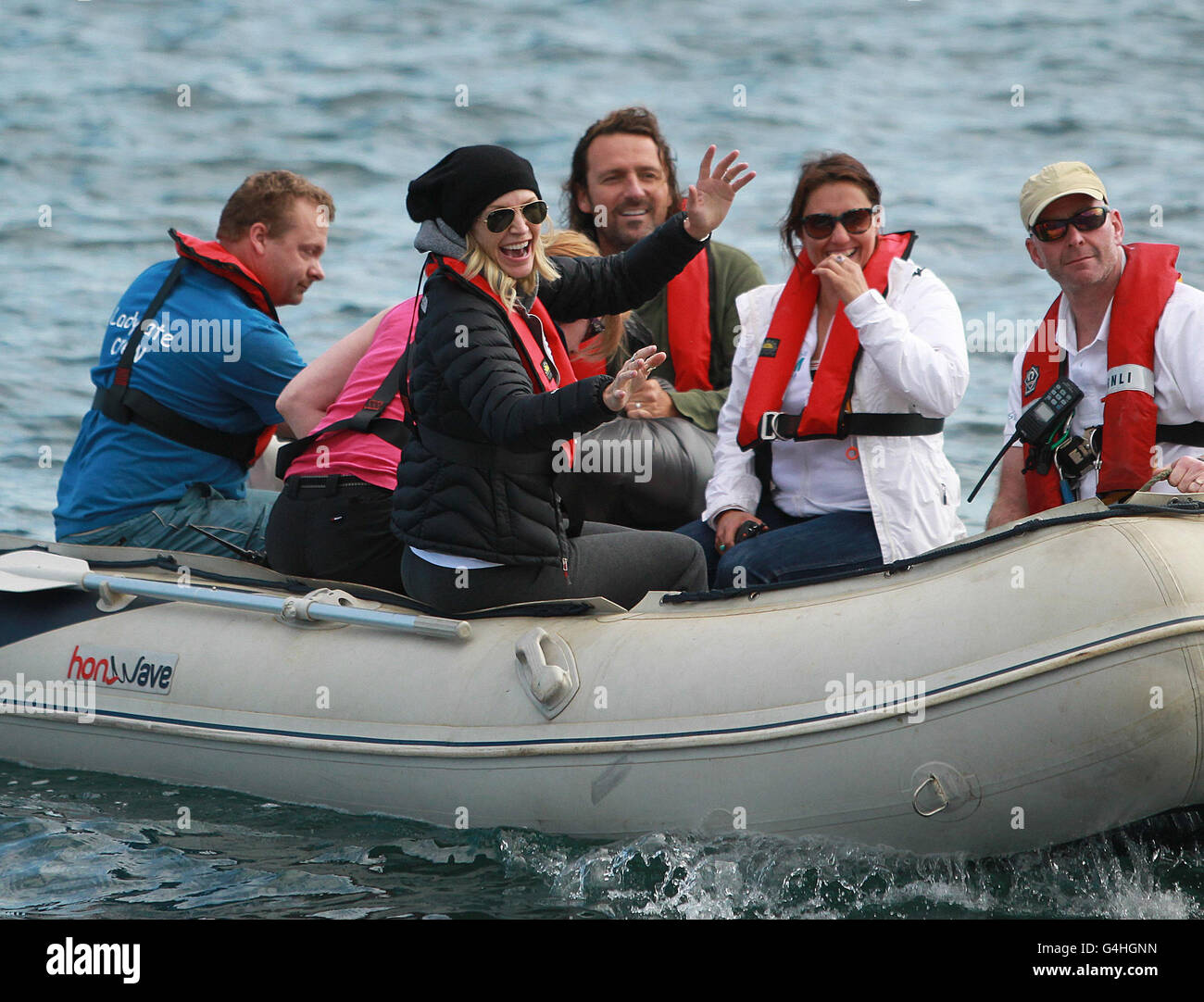 Holyhead to Dublin charity swim Stock Photo - Alamy