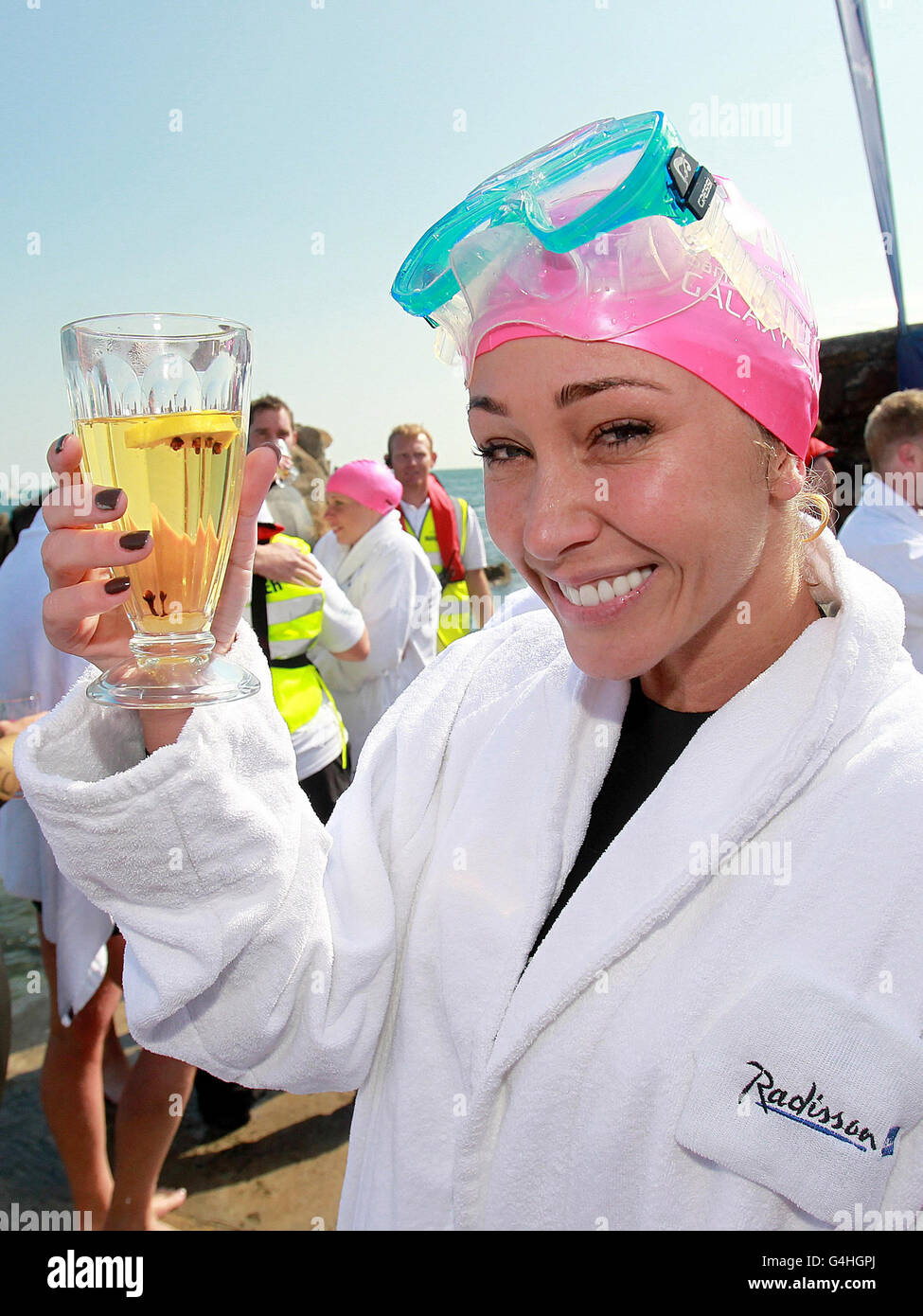 Holyhead to Dublin charity swim Stock Photo - Alamy
