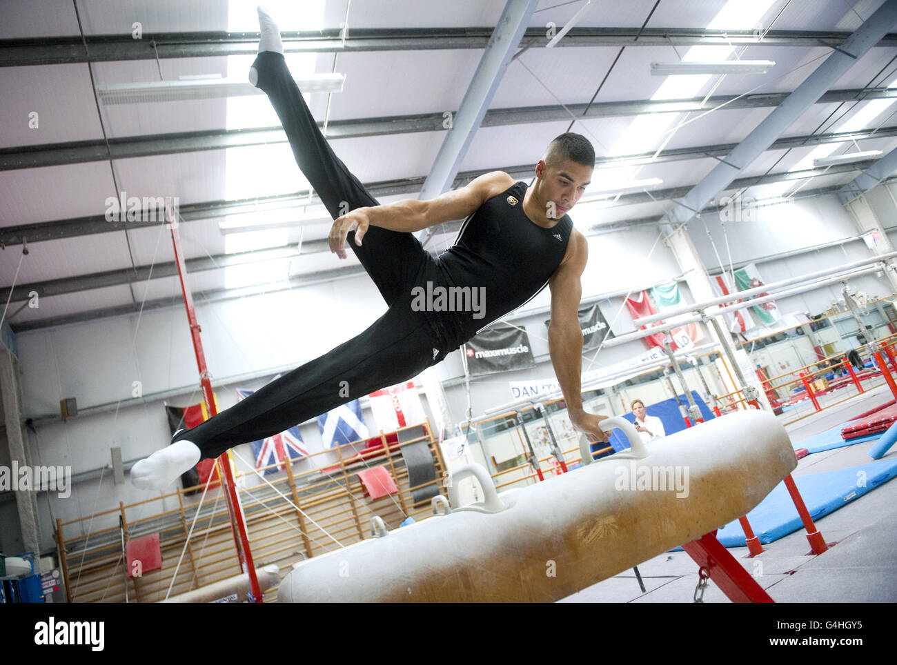 Athletics - Louis Smith Photo call - Huntingdon Gymnastics Club Stock ...