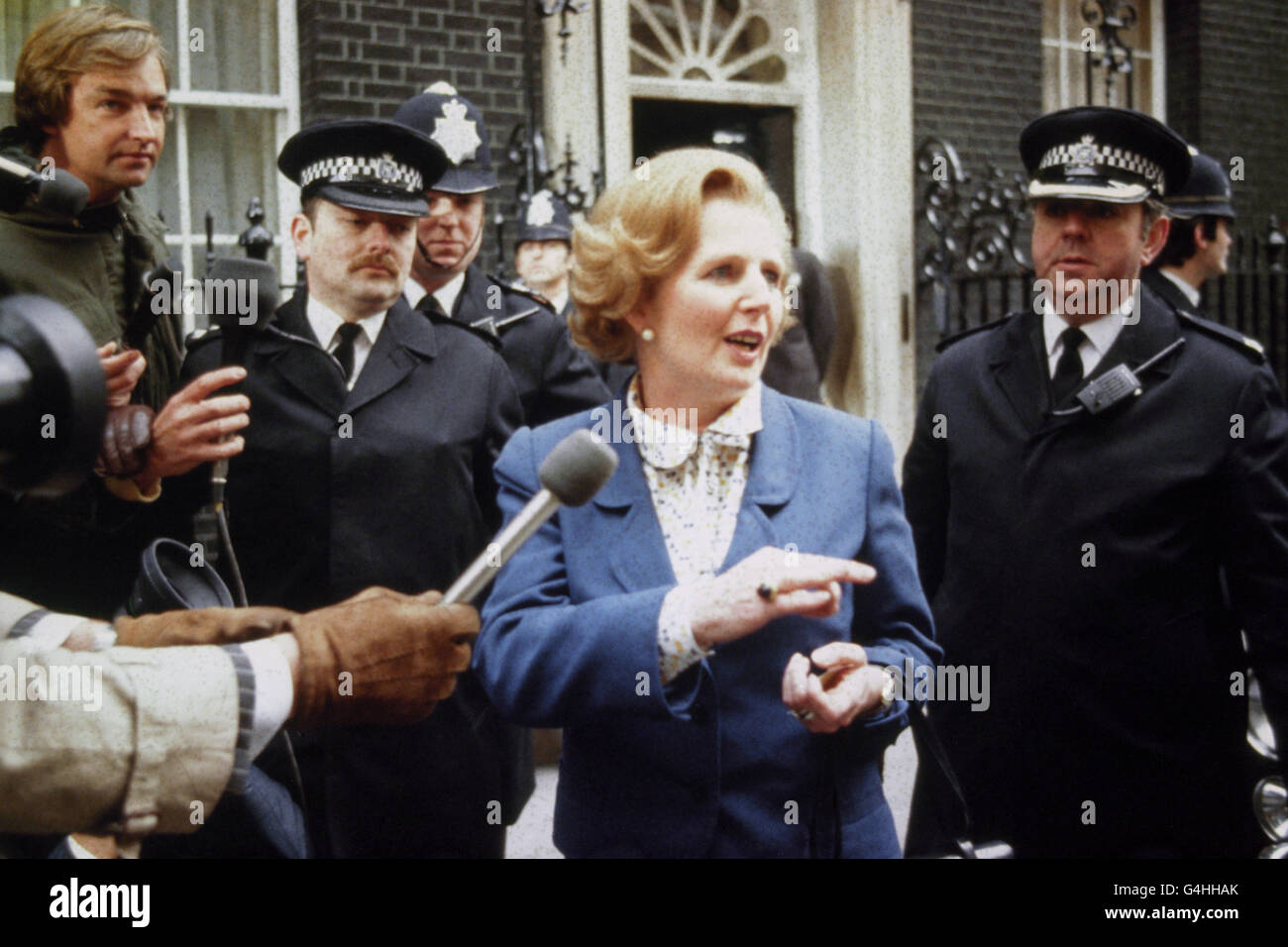 Britain's first women Prime Minister, Margaret Thatcher arrives at no ...