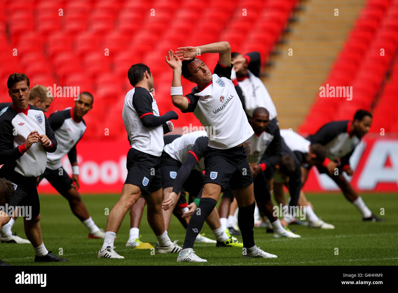 England football team during training session at wembley stadium hi-res ...