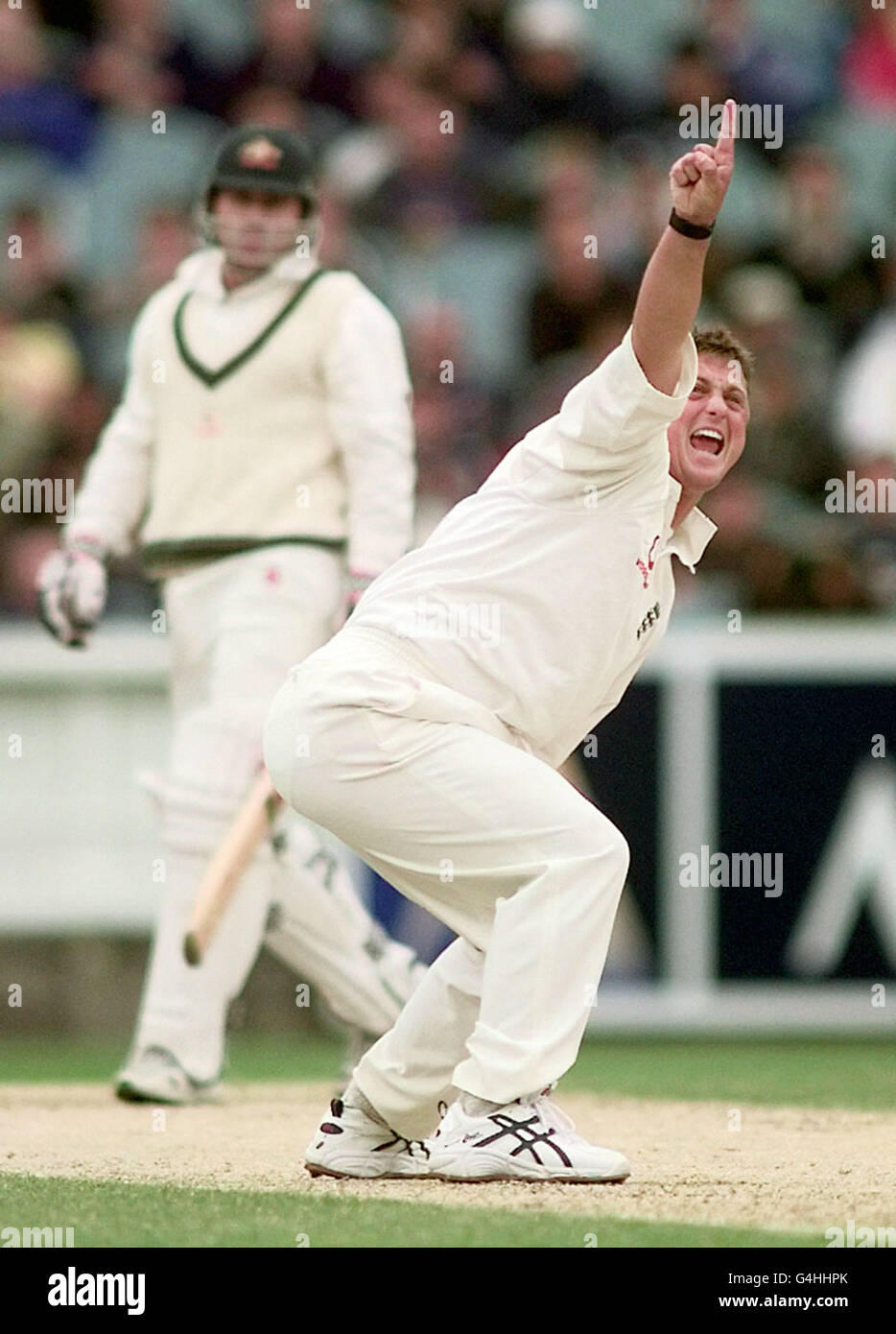 Darren Gough successfully appeals for the wicket of Australia's Michael ...