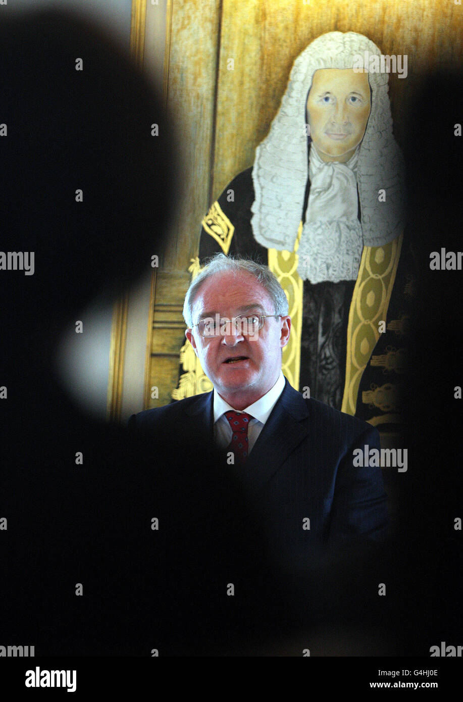 Lord Chief Justice Declan Morgan, giving his second annual address to a ...