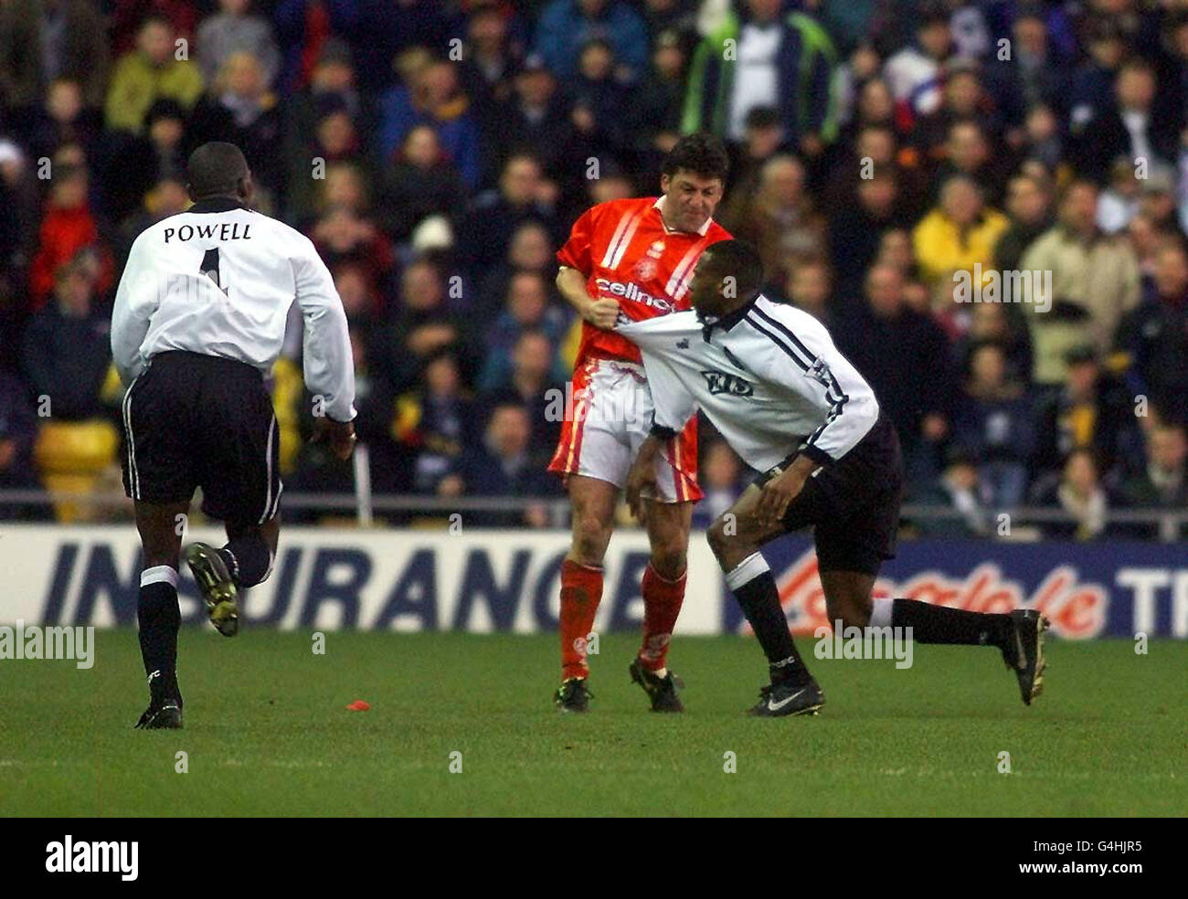 SOCCER Derby/M'Brough fight Stock Photo - Alamy