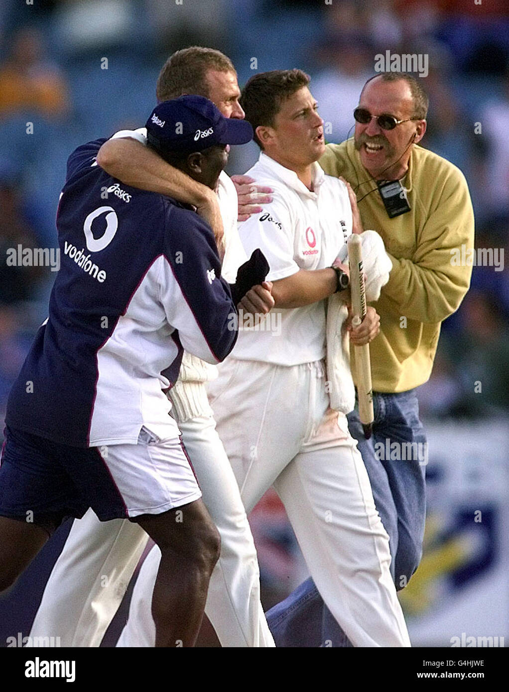 Fan congratulates Darren Gough Stock Photo - Alamy
