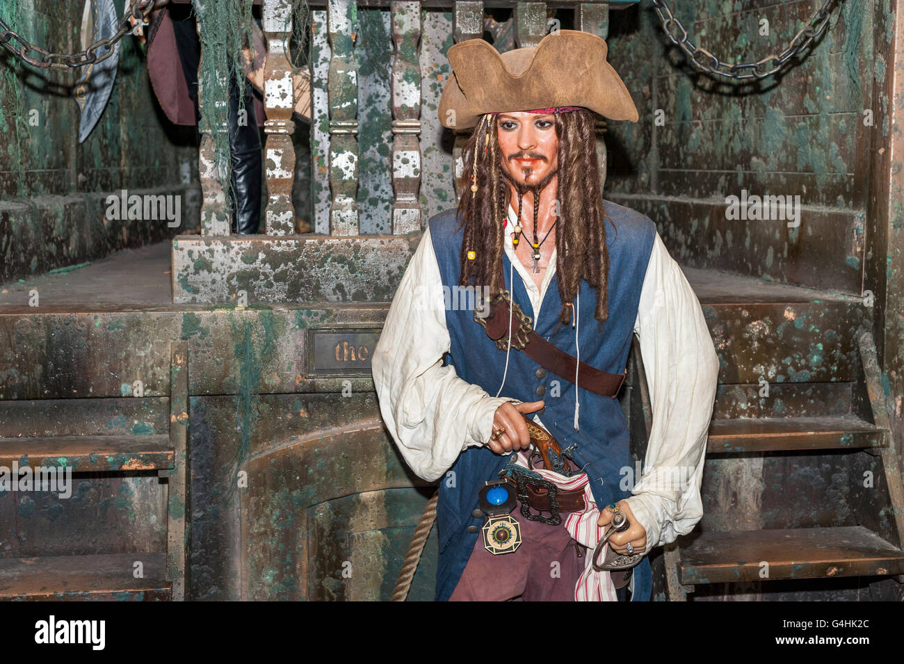Johnny Depp wax figure in the museum Stock Photo - Alamy