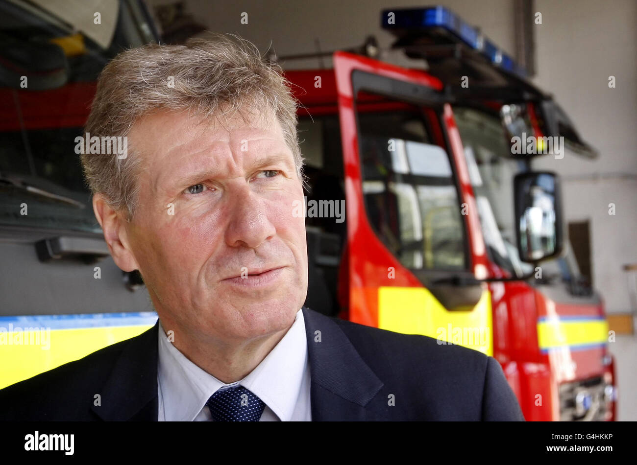 Justice Secretary Kenny MacAskill during a visit to Falkirk Fire ...