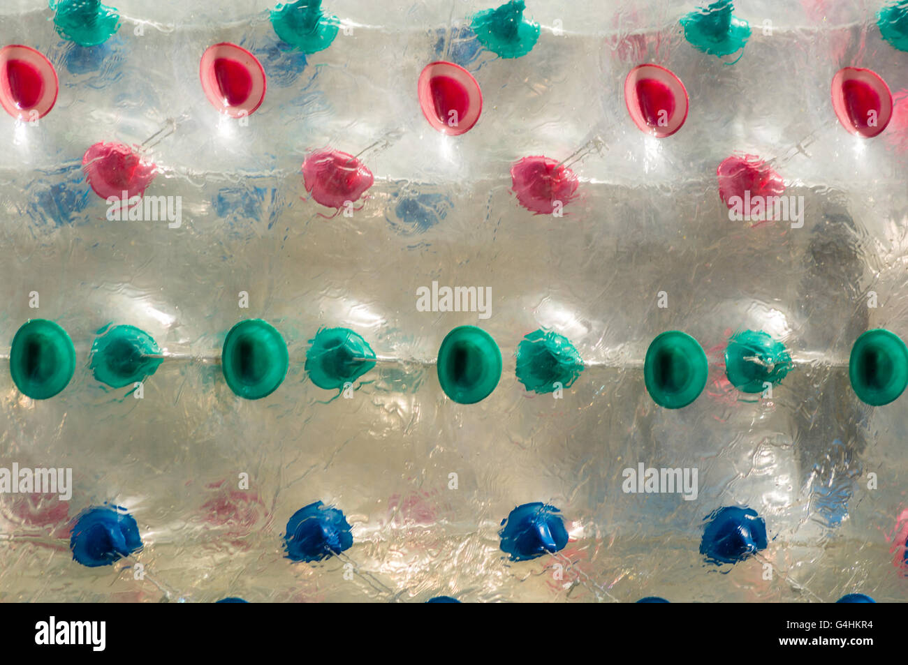 Abstract photograph of inflatable water walking orbs Stock Photo - Alamy