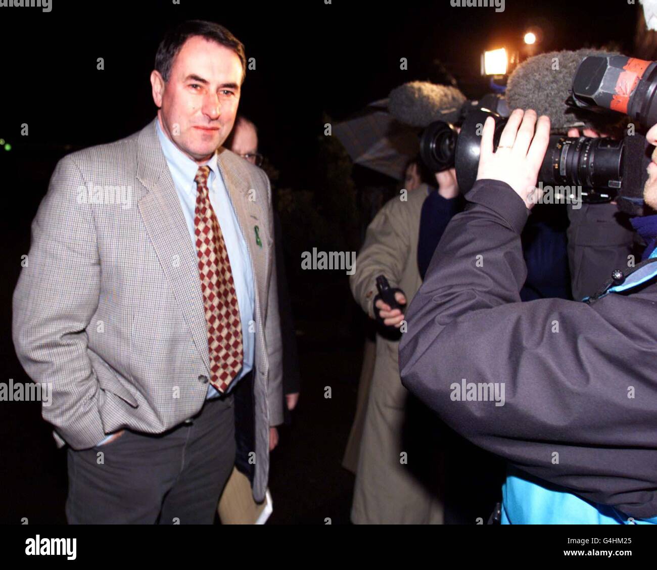 Mitchell McLaughlin with media Stock Photo - Alamy