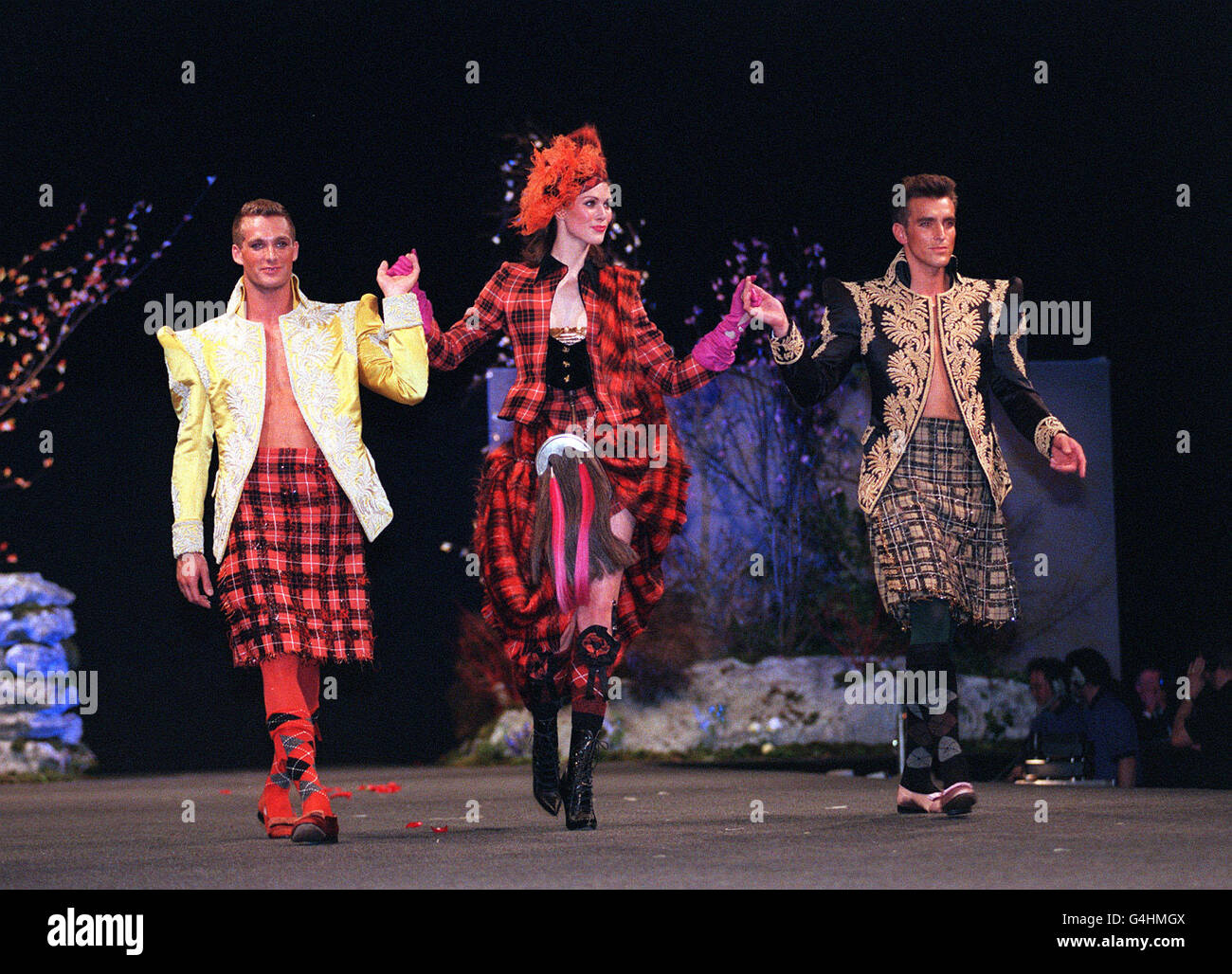 Tartan model: Westwood fashion Stock Photo - Alamy