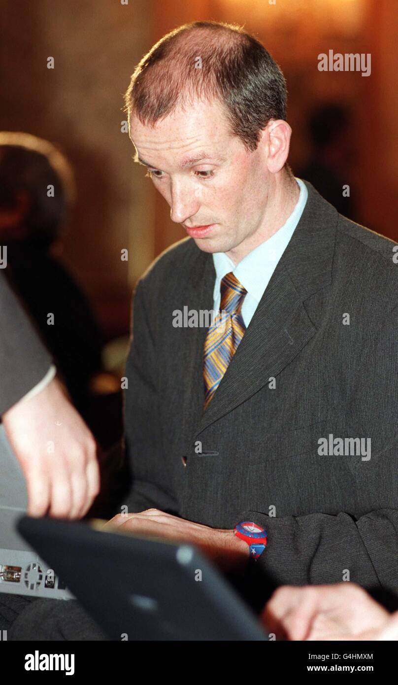 Matt Dickinson, a journalist for the Times, filing copy on the Glenn ...